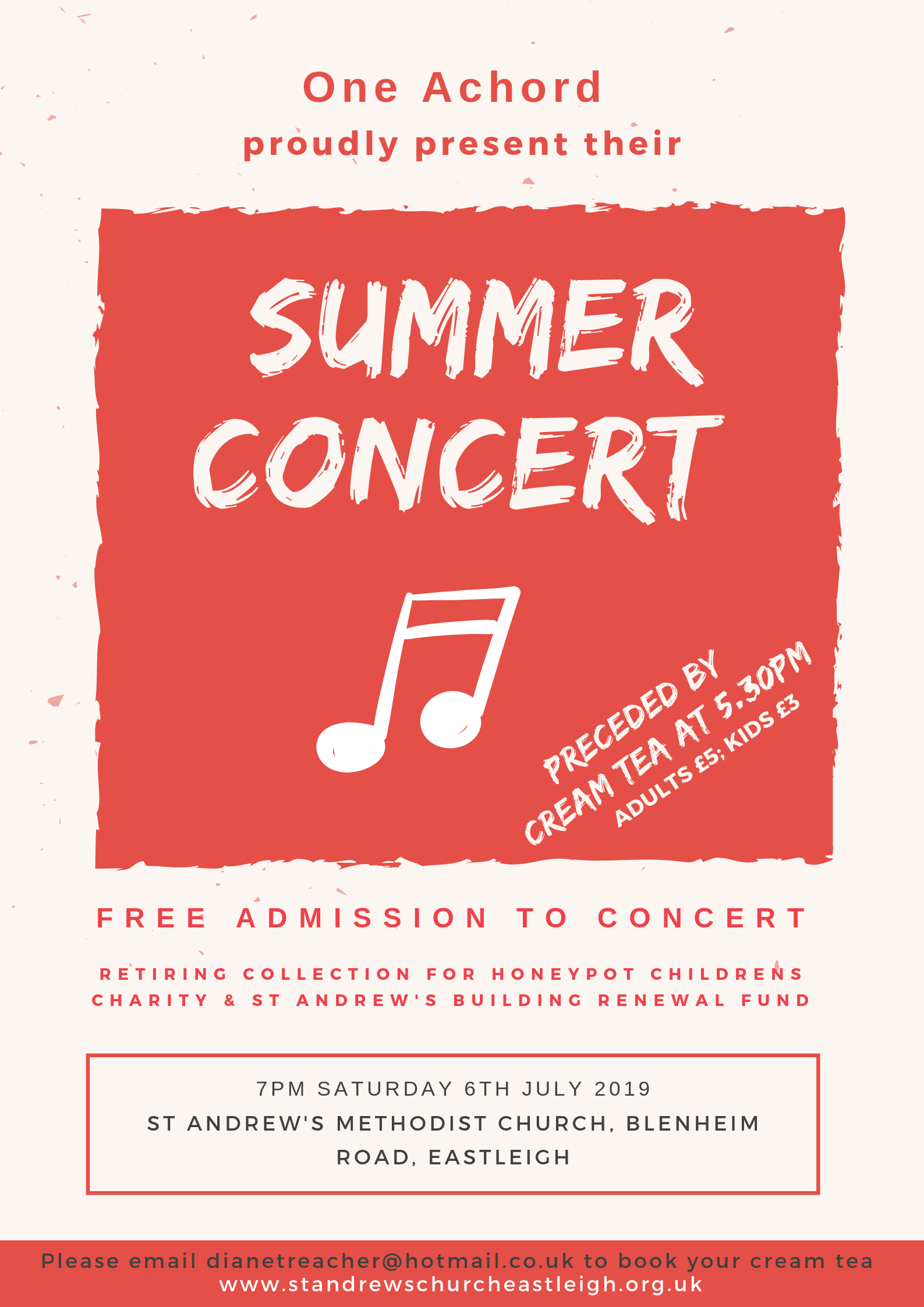 Summer Concert - free! | Southampton District Methodist Church